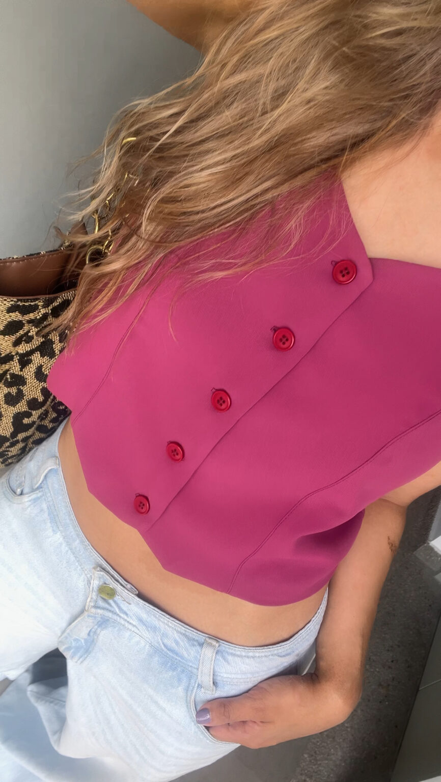 Ref.093-3: Chaleco Clásico - Blanco con Rayas - Vioka